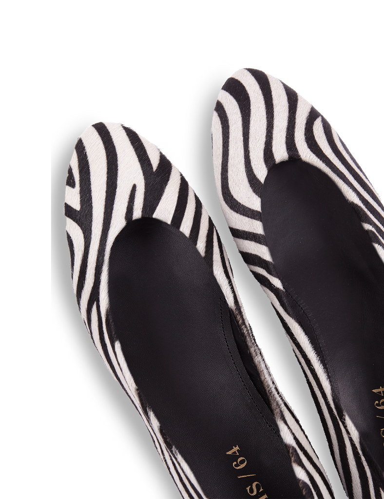 Alice Zebra Ballet Flats by PARIS/64