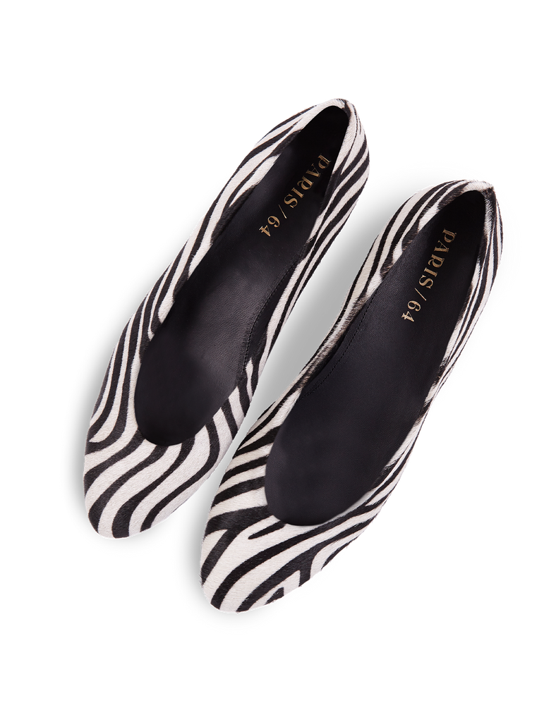 Alice Zebra Ballet Flats by PARIS/64